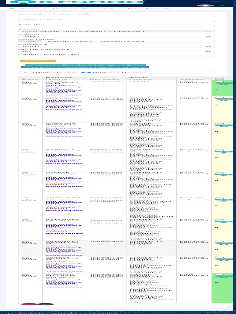 Print Results | PDF | Clinical Medicine | Medical Tests