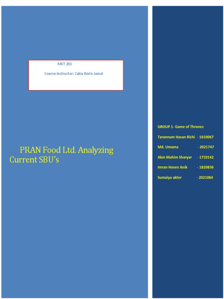 Pran Food | PDF | Economies | Business