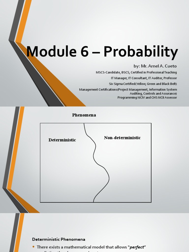 Module 6 - Probability | PDF | Probability | Odds