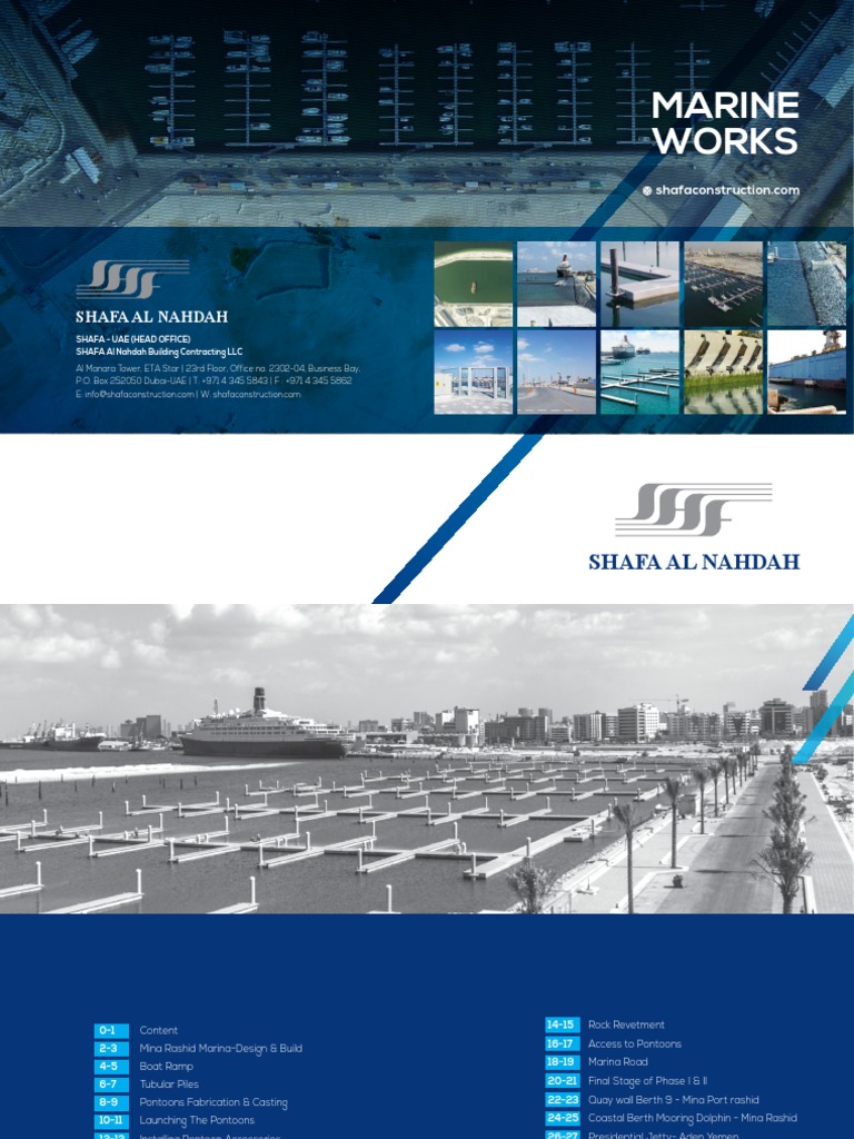 Marine Works Brochure | Download Free PDF | Deep Foundation | Concrete