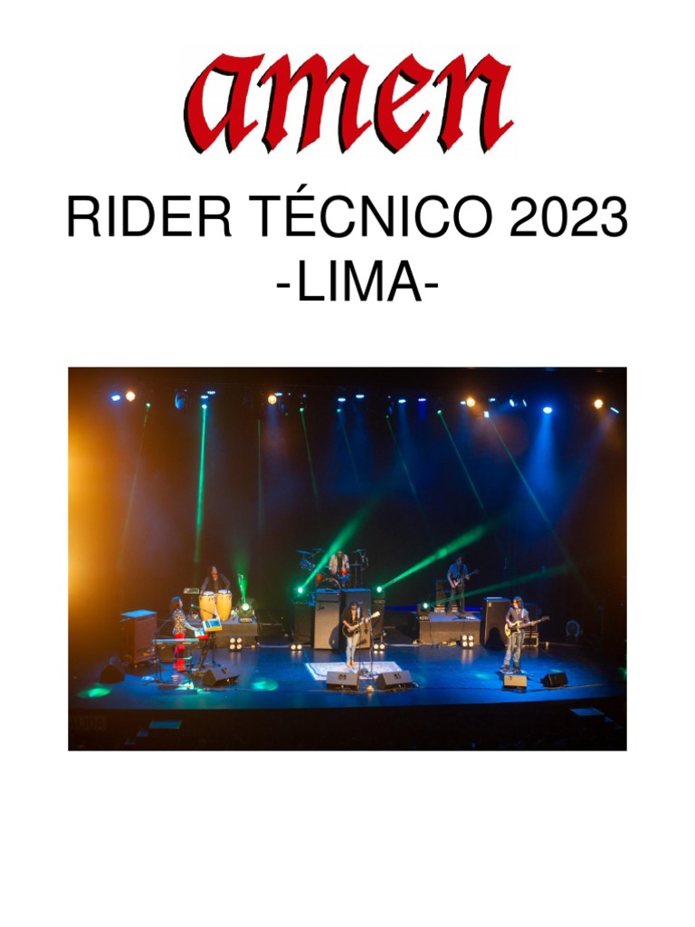 Rider Oficial Amen 2023 Lima | PDF