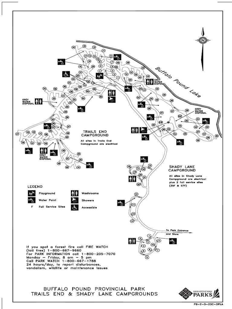 Buffalo Pound Trails End Shady Lane Campgrounds Map | PDF
