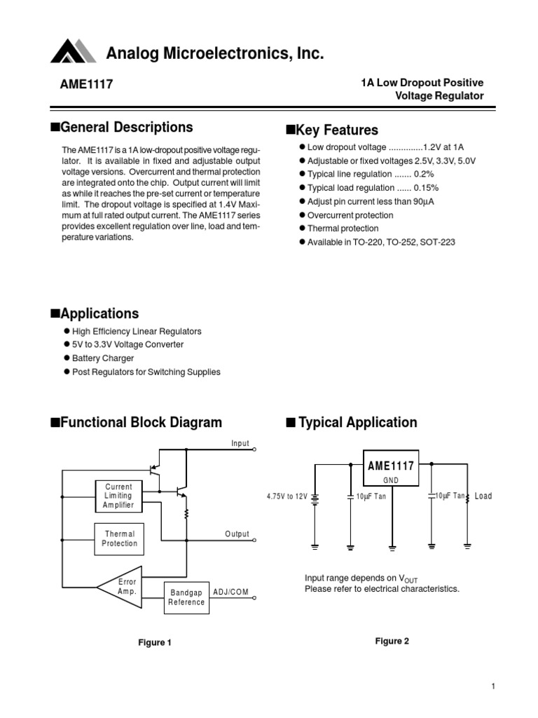 AME1117 | PDF | Manufactured Goods | Metrology