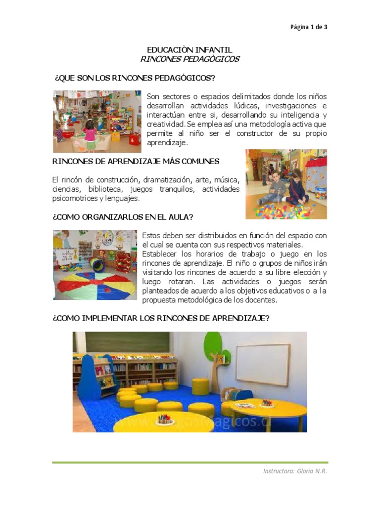 Rincones Pedagogicos | PDF | Aprendizaje | Creatividad Rincones Pedagogicos | PDF | Aprendizaje | Creatividad