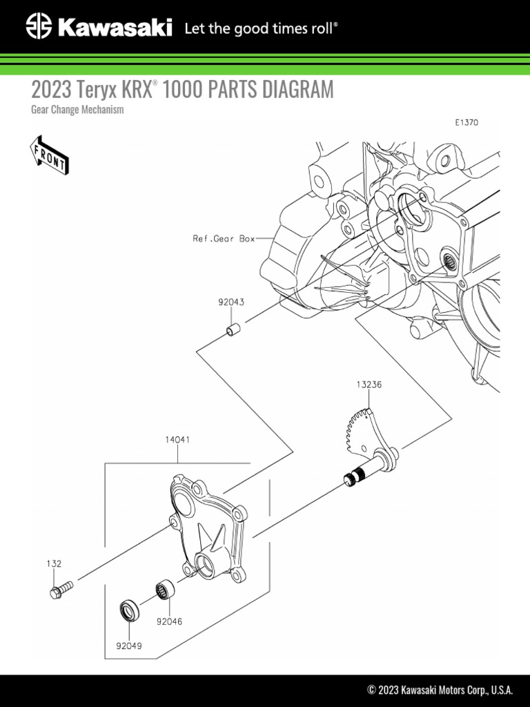 2023 Teryx KRX® 1000 Gear Change Mechanism | PDF | Computers