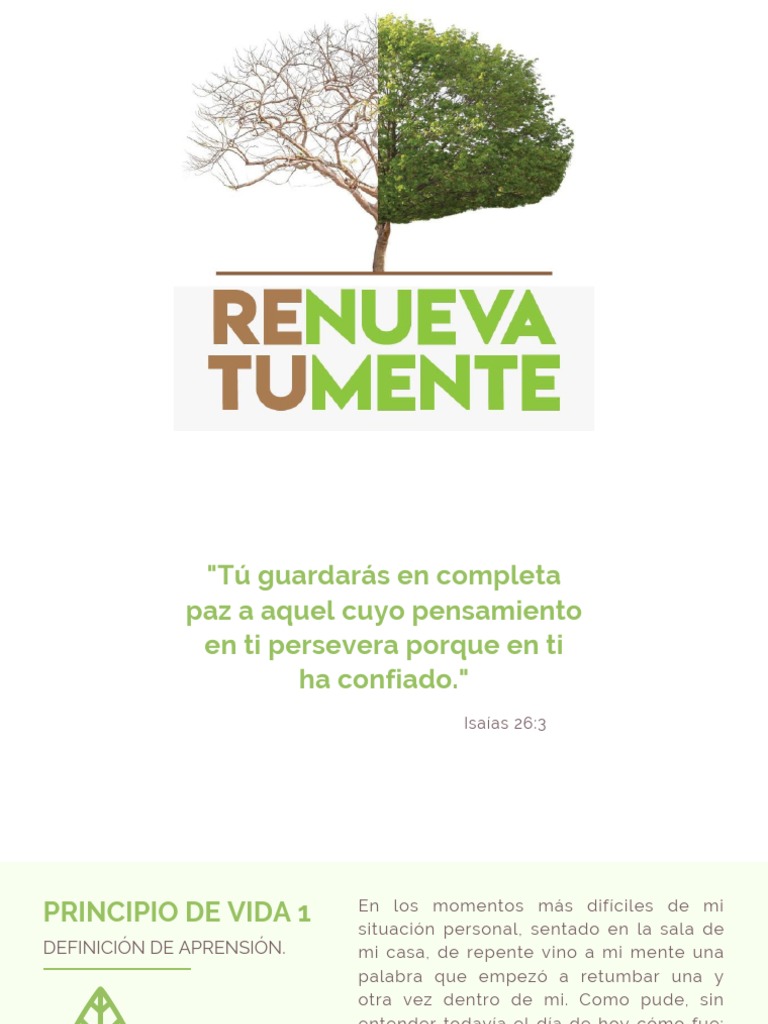 Renueva Tu Mente - Principio de Vida 1 | PDF | Mente Renueva Tu Mente - Principio de Vida 1 | PDF | Mente