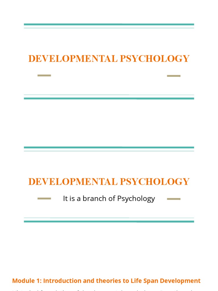 Developmental Psychology | PDF | Id | Psychoanalysis
