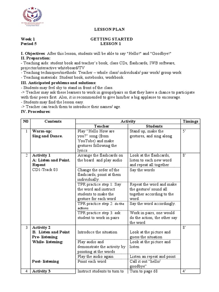 Getting Started-Lesson1 | PDF | Communication | Cognitive Science