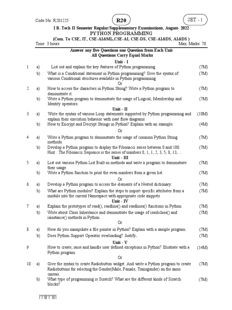 Python Programming Aug 2022 | PDF | Programming | Computer Program