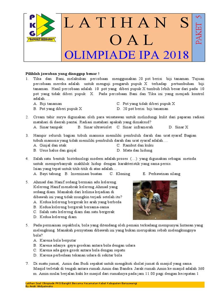 Latihan 5 2018 | PDF | Sains & Matematika