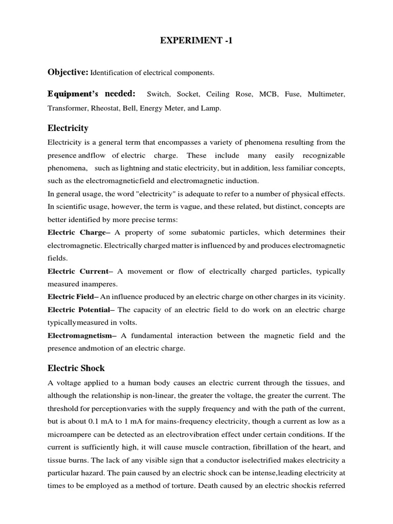 EXP 1-9 Final | PDF | Electric Motor | Fluorescent Lamp EXP 1-9 Final | PDF | Electric Motor | Fluorescent Lamp