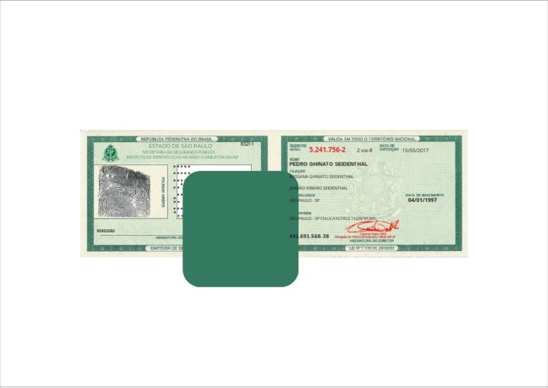 Cópia de RG - SP (PEDRO GHINATO SEIDENTHAL) | PDF