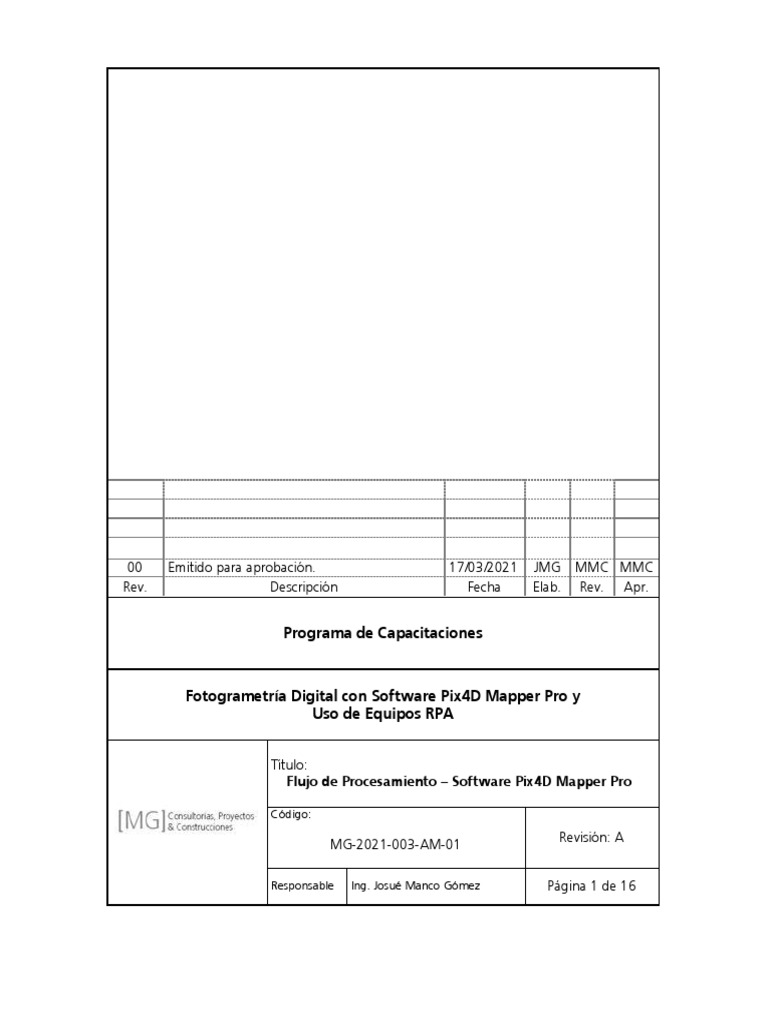 Flujo de Trabajo Pix4D | PDF | Software | Informática