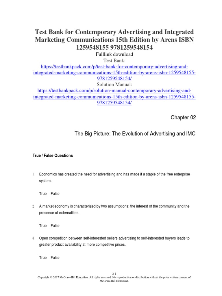 Contemporary Advertising and Integrated Marketing Communications 15th ...