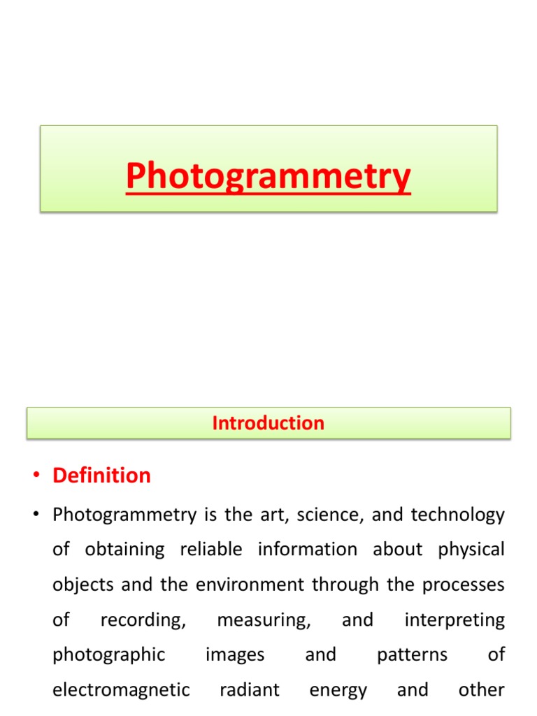 Lec - 11 - 12 - Introduction To Photogrammetry and Air Survey ...