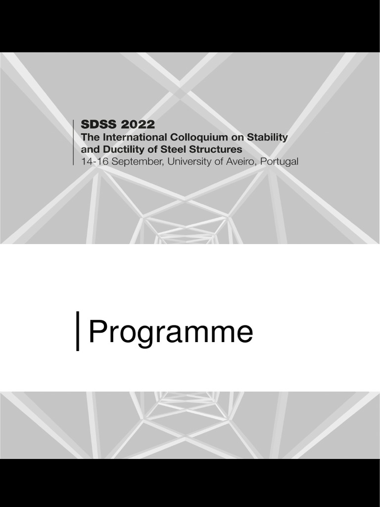 SDSS2022 Programme Book | PDF | Buckling | Beam (Structure)