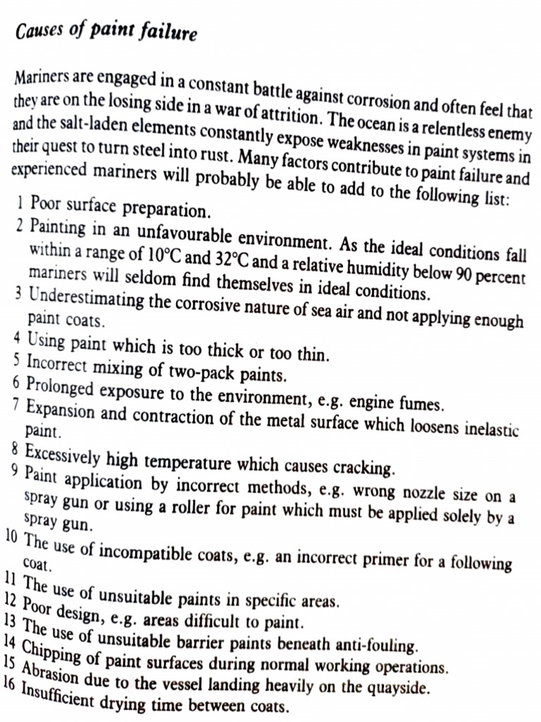 Causes Paint Failure | PDF | Paint | Corrosion