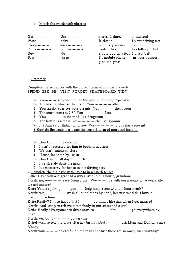 Match The Words With Phrases | PDF