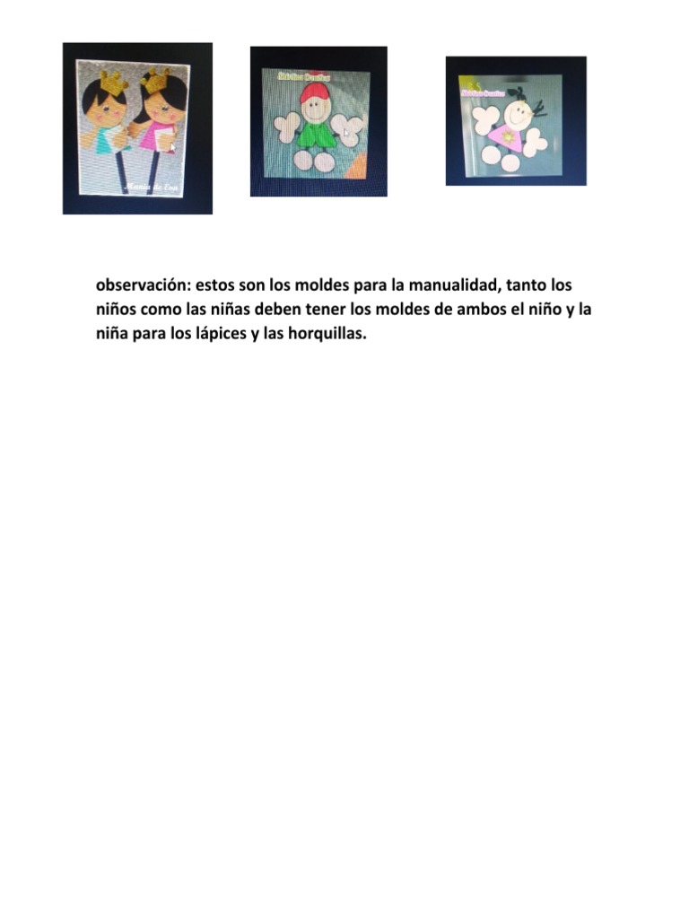Moldes de Manualidad 3 | PDF