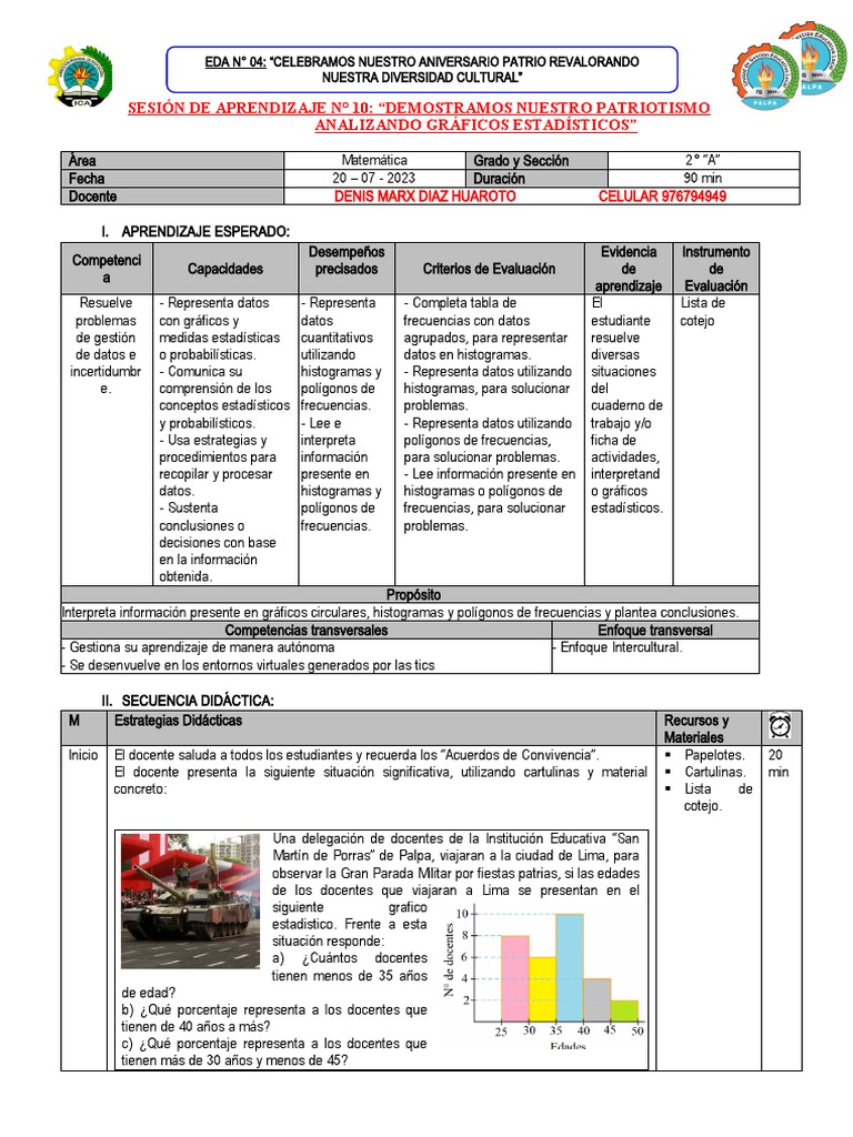 2°-Sesion 10 - Eda 4 | PDF | Histograma | Estadísticas