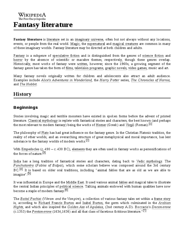 Fantasy Literature | PDF | Fantasy Literature | Fantasy