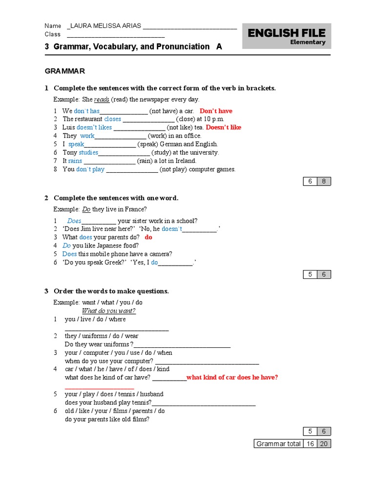EF3e Elem Filetest 3a Laura Arias | PDF | English Language | Human ...