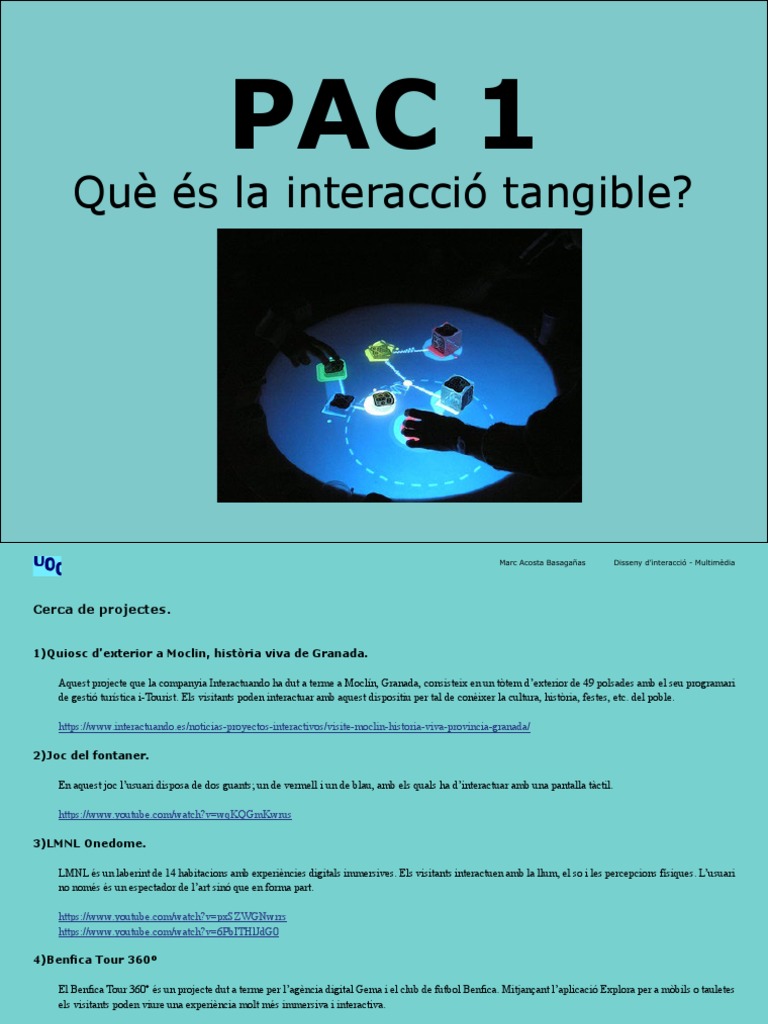 PAC1 - Disseny D'interacció | PDF