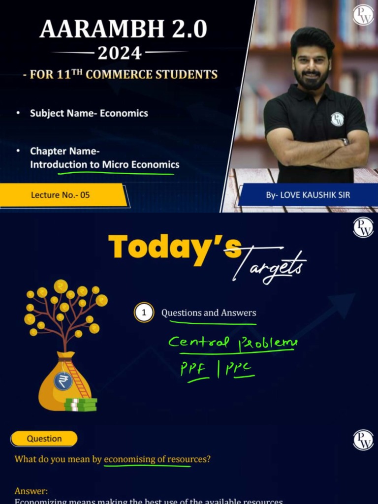 Introduction - Micro Economics 05 - Class Notes - (Aarambh 2.0 2024) | PDF Introduction - Micro Economics 05 - Class Notes - (Aarambh 2.0 2024) | PDF