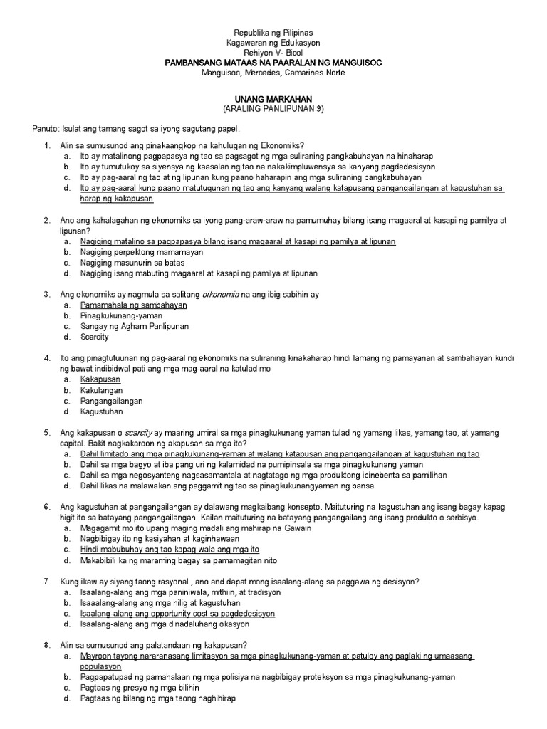 Ap First Quarter | PDF