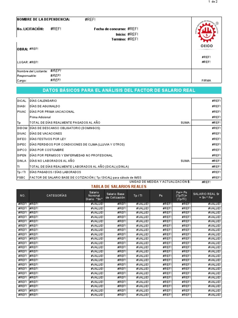 Formato-para-el-calculo-del-FASAR 04 | Descargar gratis PDF | Empleo ...