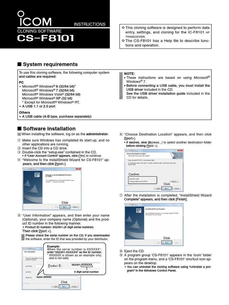 CS F8101 Cloning Software Instruction Manual | PDF | Microsoft Windows | Installation (Computer ...