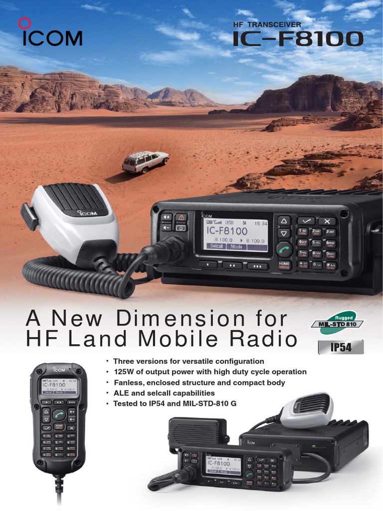 ICF8100 Brochure | PDF | Radio | Telecommunications Engineering