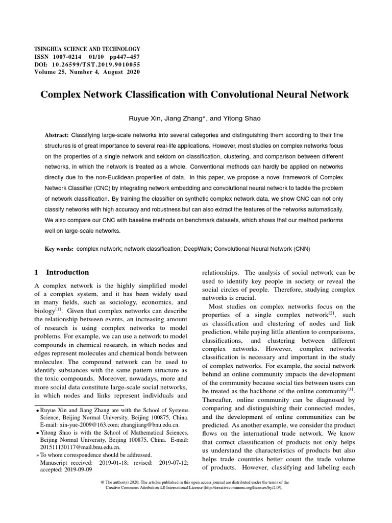 Complex Network Classification With Convolutional Neural Network | PDF | Deep Learning ...