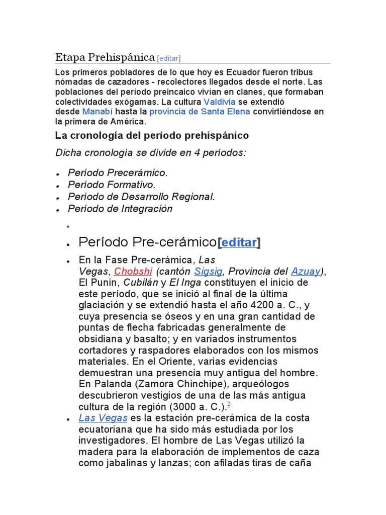 Etapa Prehispánica DEL ECUADOR | PDF | Imperio Inca | Ecuador