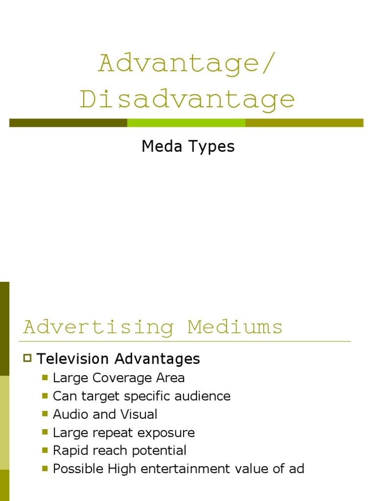 Mediums Advantages Disadvantages | PDF | Advertising | Direct Marketing
