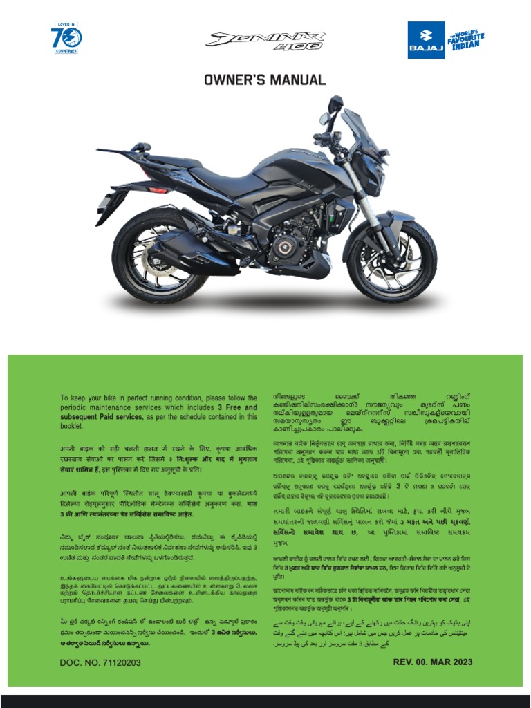 Dominar 400 | PDF | Vehicles | Mechanical Engineering
