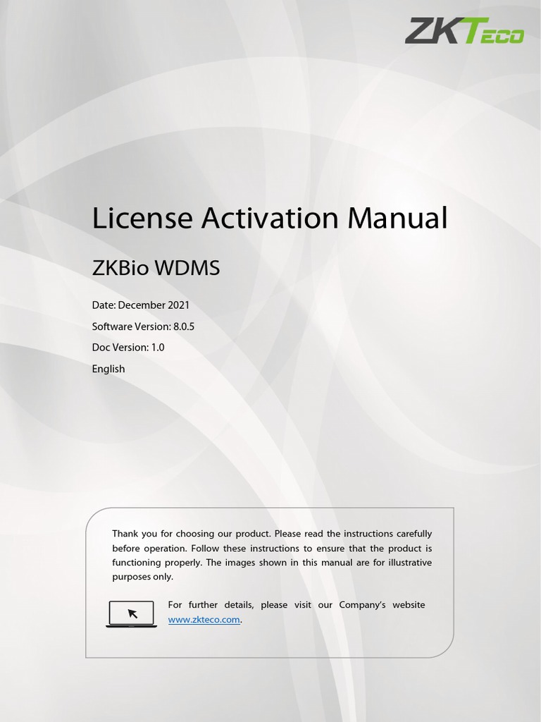 ZKBio WDMS License Activation - V1.0 - 2021210 | PDF | Authentication ...