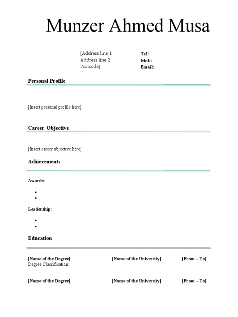 Standard-CV-Template-16 | PDF