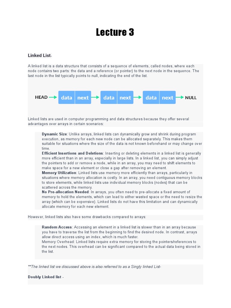 Linked List | PDF | Computer Engineering | Algorithms And Data Structures Linked List | PDF | Computer Engineering | Algorithms And Data Structures