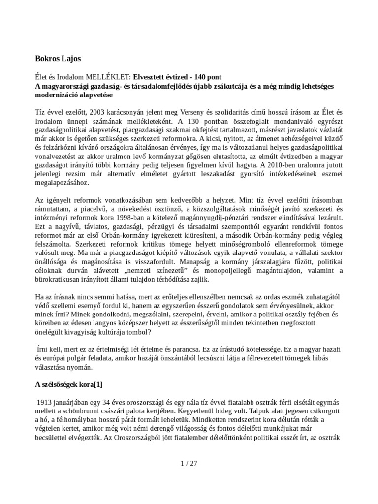 2014 12 Bokros Lajos 140 Pont ES | PDF