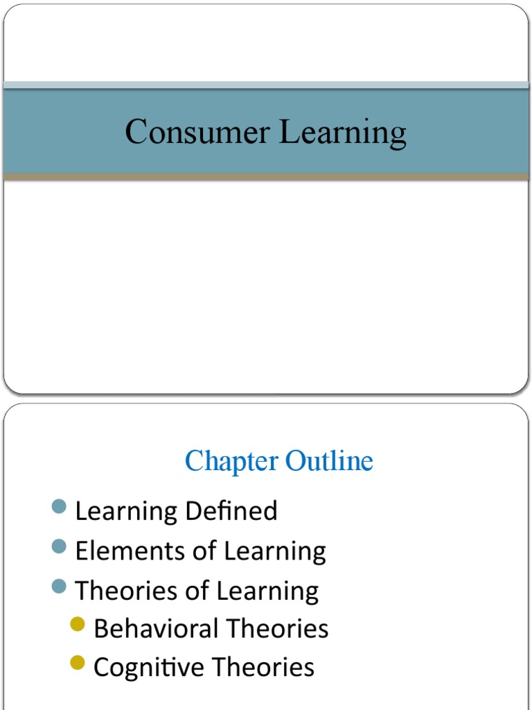 Lecture 7 - Consumer Learning | PDF | Reinforcement | Classical Conditioning