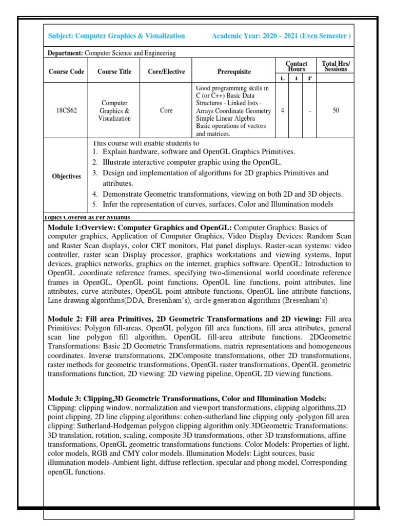 CG Module-1 | PDF | Computer Monitor | Computer Graphics CG Module-1 | PDF | Computer Monitor | Computer Graphics