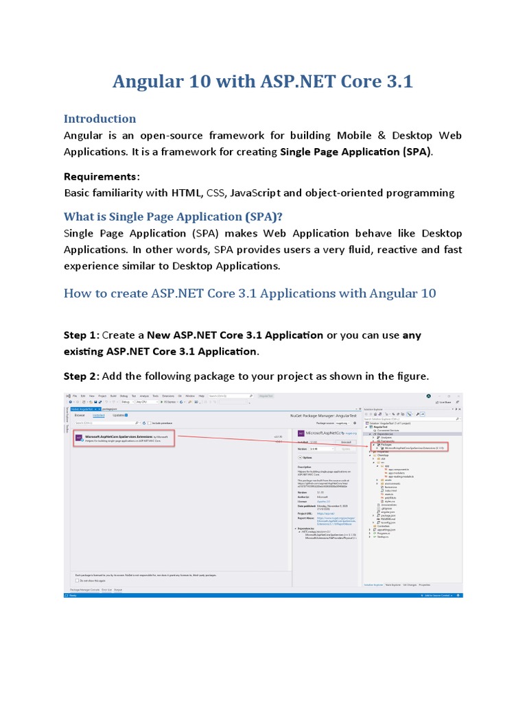 Angular 10 With ASP - NET Core 3.1 | Download Free PDF | Application Software | World Wide Web