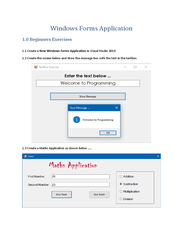Programming Exercises | PDF