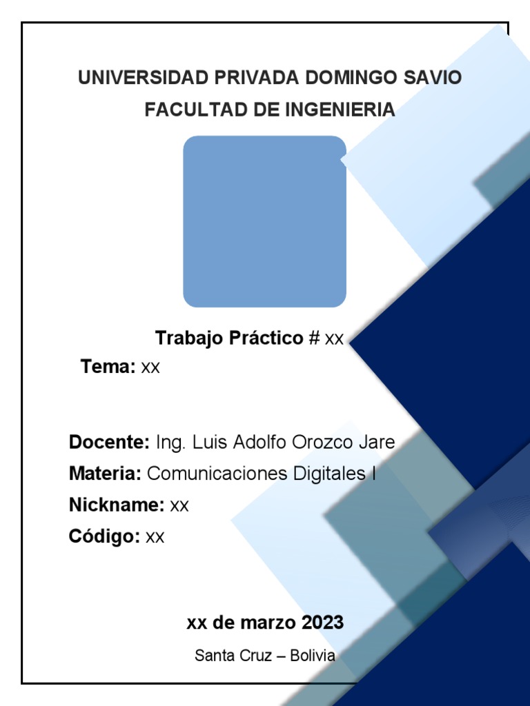 Caratula Modelo | PDF