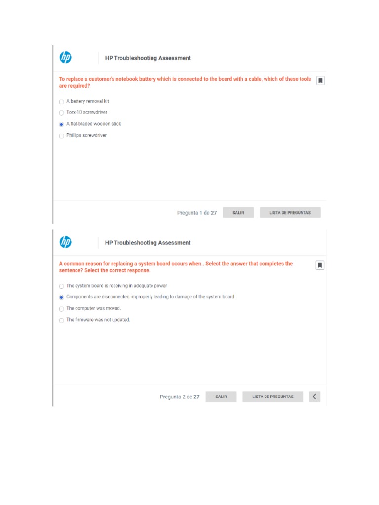 HP Troubleshooting Assessment | PDF