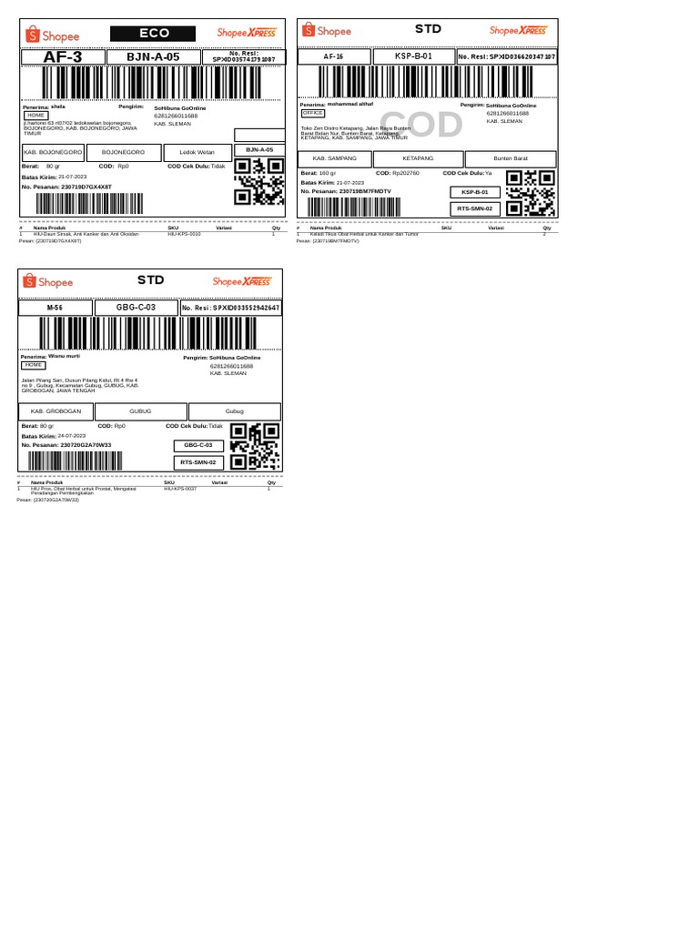 Shopee Express | PDF