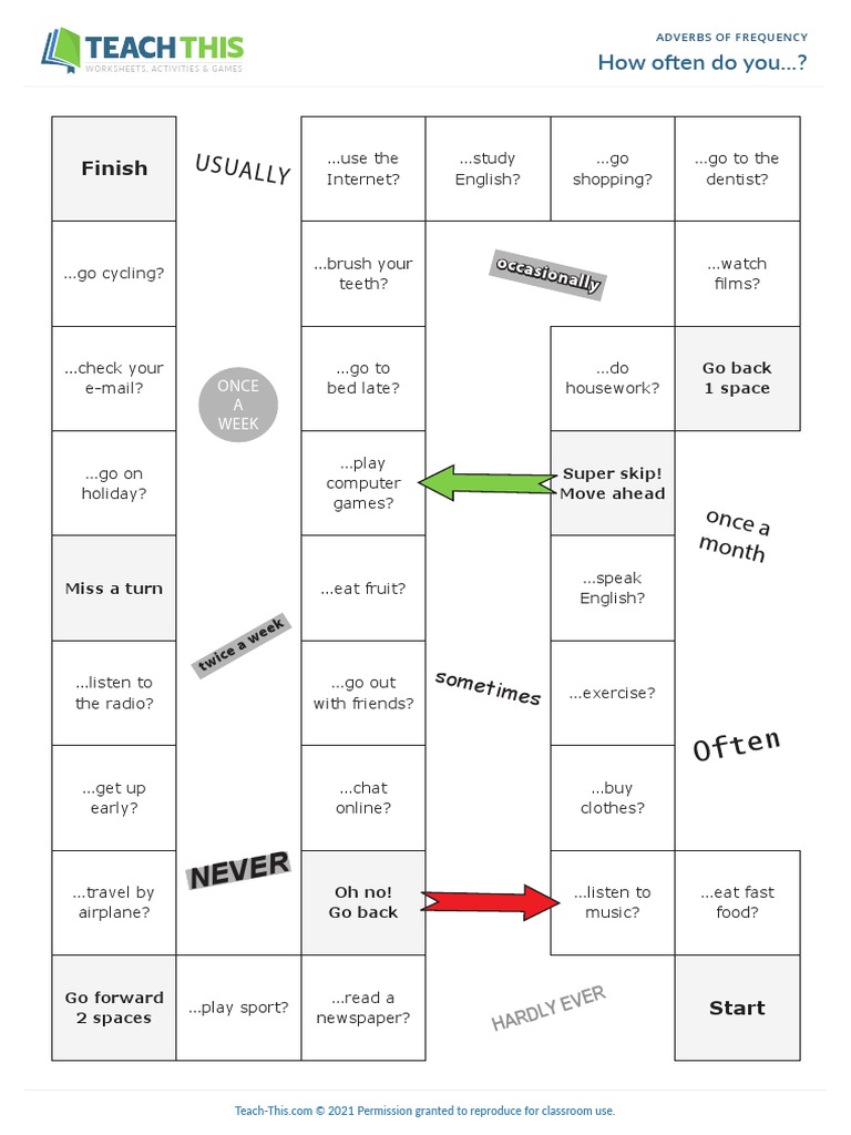How Often Do You Board Game | PDF