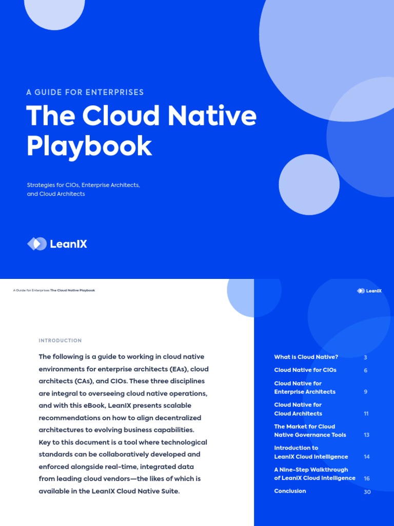 LeanIX Ebook Cloud Native Playbook | PDF | Cloud Computing | Enterprise Architecture