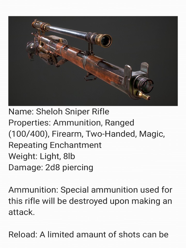DND Gun: Sheloh Rifle | PDF